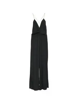 Ba&sh Chain-strap V-neck Jumpsuit - Black