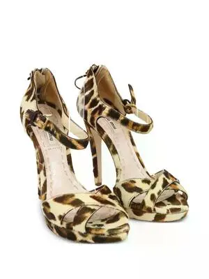 Miu Miu Animal-print Platform Sandals