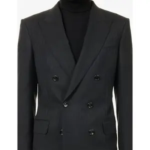 TOM FORD Striped Peak-lapels Wool Blazer