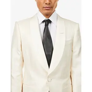 TOM FORD Textured Shawl-lapels Woven Blazer