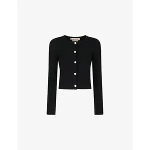 Marni Round-neck Knit Cardigan With Contrast Buttons