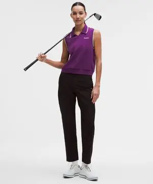 Lululemon Cotton-blend Golf Vest - Ultra Plum/light Ivory
