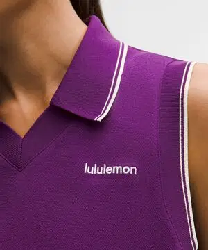 Lululemon Cotton-blend Golf Vest - Ultra Plum/light Ivory