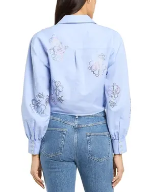 Cinq À Sept Blooming Linework Marianna Top - Rain Cloud Multi
