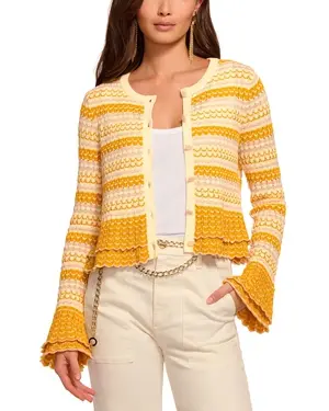 Ramy Brook Brit Striped Cardigan