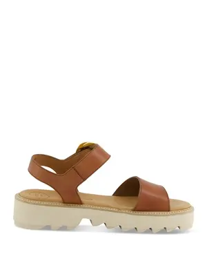 Paul Green Darcy Leather Sandals - Cognac Leather