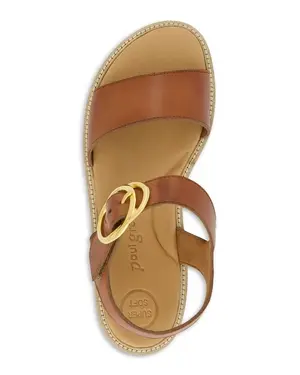 Paul Green Darcy Leather Sandals - Cognac Leather