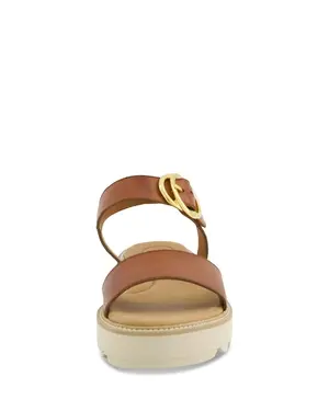 Paul Green Darcy Leather Sandals - Cognac Leather