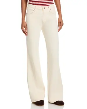 Rag & Bone Ruby High-rise Flare Leg Trousers - Ecru