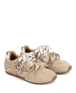 NAKED WOLFE Adored Suede Sneakers - Ivory