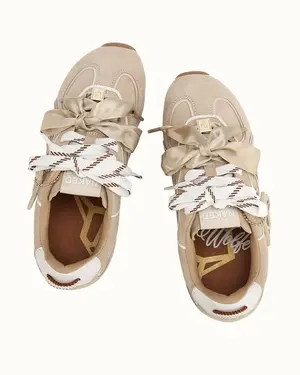 NAKED WOLFE Adored Suede Sneakers - Ivory