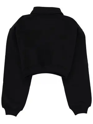 MSGM Follow The Rabbit" Collared Sweatshirt - Black