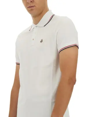 Moncler Polo With Logo Patch