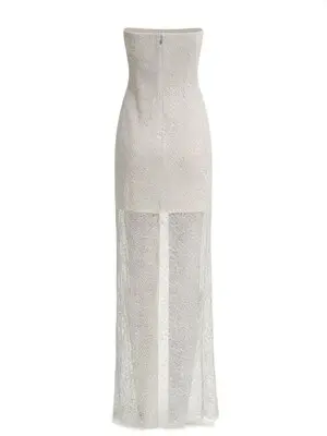 ROTATE BY BIRGER CHRISTENSEN Long Lace Dress - Grey