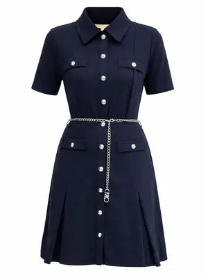 Michael Kors Mini "scuba" Dress - Blue