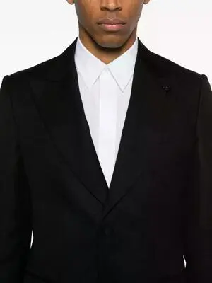 LARDINI Peaked-lapel Jacket - Black