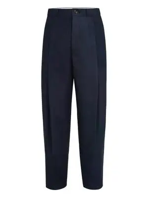 Brunello Cucinelli Pleated Panama Trousers - Blue