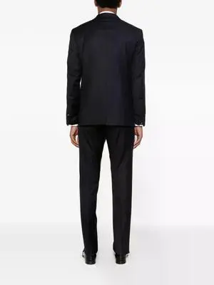 Tagliatore Shawl Collar Single-breasted Suit - Blue