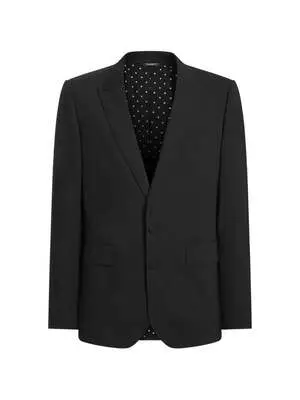 Dolce & Gabbana One-Breasted Canvas Jacket - Black