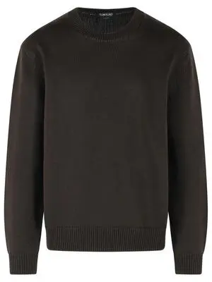 TOM FORD Cotton And Silk Sweater - Brown