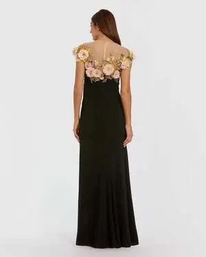 Mac Duggal Embellished Jersey Column Gown