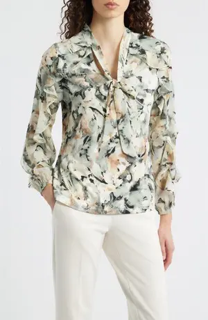 Anne Klein Tie Detailed Blouses