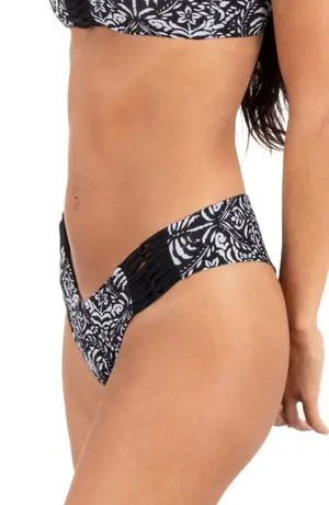 Hurley Ikat Palm Skimpy Bikini Bottom