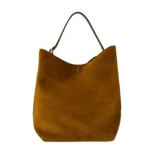 TOTEME Belted Suede Shopper Bag - Brown