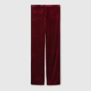 Gucci Gg Stretch Velvet Devoré Pants