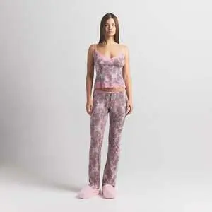 SKIMS Sleep Lace Cami And Pant Set - Bloom Mini Multi Animal