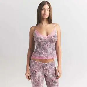 SKIMS Sleep Lace Cami And Pant Set - Bloom Mini Multi Animal
