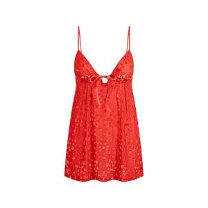 SKIMS Sheer Velvet Mini Dress - Ruby