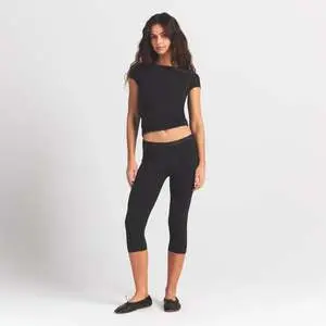 SKIMS Logo Pointelle Capri - Soot