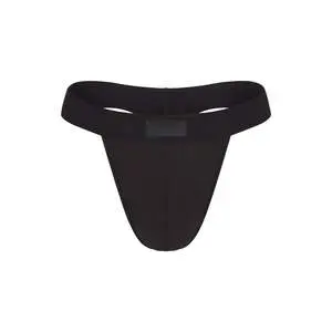 SKIMS Cotton Mens Thong Onyx