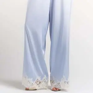SKIMS Silk Lace Straight Leg Pant - Periwinkle Contrast