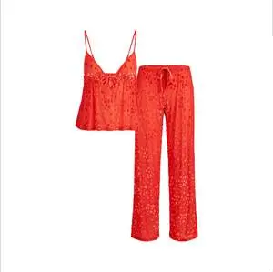 SKIMS Sheer Velvet Cami And Pant Set
