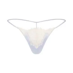 SKIMS Silk Lace String Thong - Periwinkle Contrast