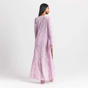 SKIMS Stretch Lace Long Robe - Baby Pink