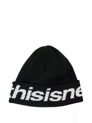 THISISNEVERTHAT Hsp-logo Big Cuff Beanie - Black