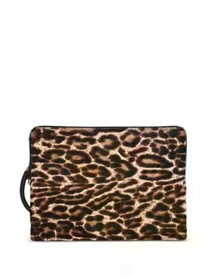 LANVIN Leopard-print Zipped Clutch