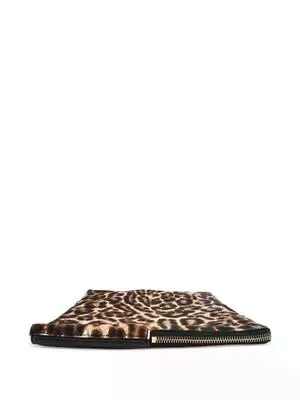 LANVIN Leopard-print Zipped Clutch