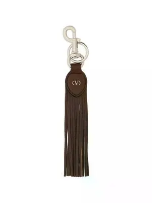 Valentino Garavani Tassel Logo Keyring - Brown