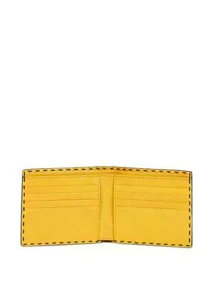 Fendi Roma Logo Stitched Leather Wallet