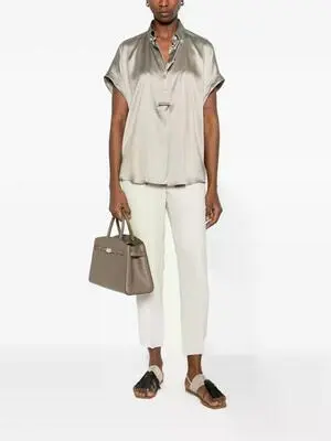 Brunello Cucinelli Button Blouse - Green
