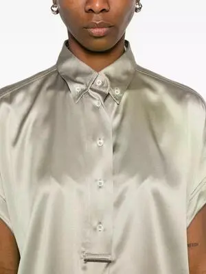 Brunello Cucinelli Button Blouse - Green