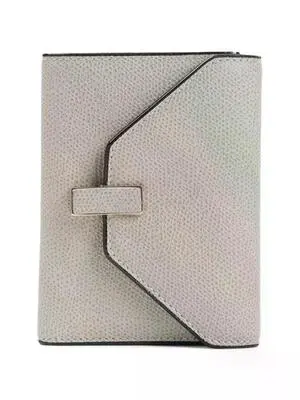 VALEXTRA Buckled Leather Wallet - Neutrals