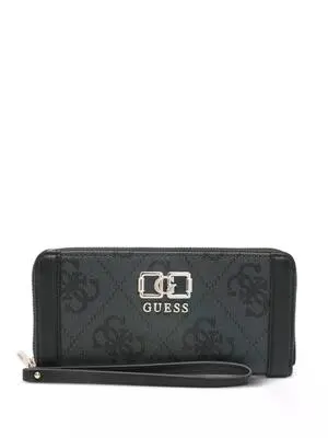 Guess Karnilla Logo Monogram Wallet - Black