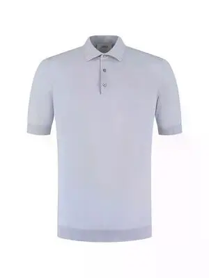 LARDINI Fine-knit Polo Shirt - Blue