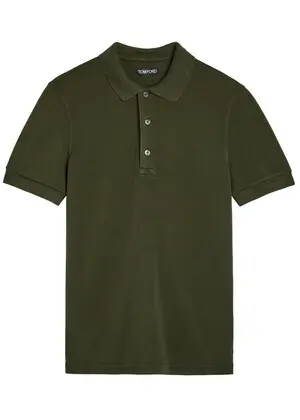 TOM FORD Logo-embroidered Piqué Polo Shirt