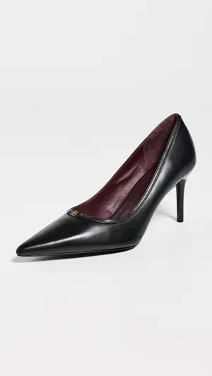 Tory Burch Double T Buckle Pumps - Perfect Black / Perfect Black